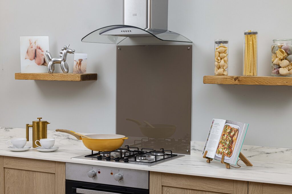 Tinted Bronze Glass Splashback - Printed Splashback