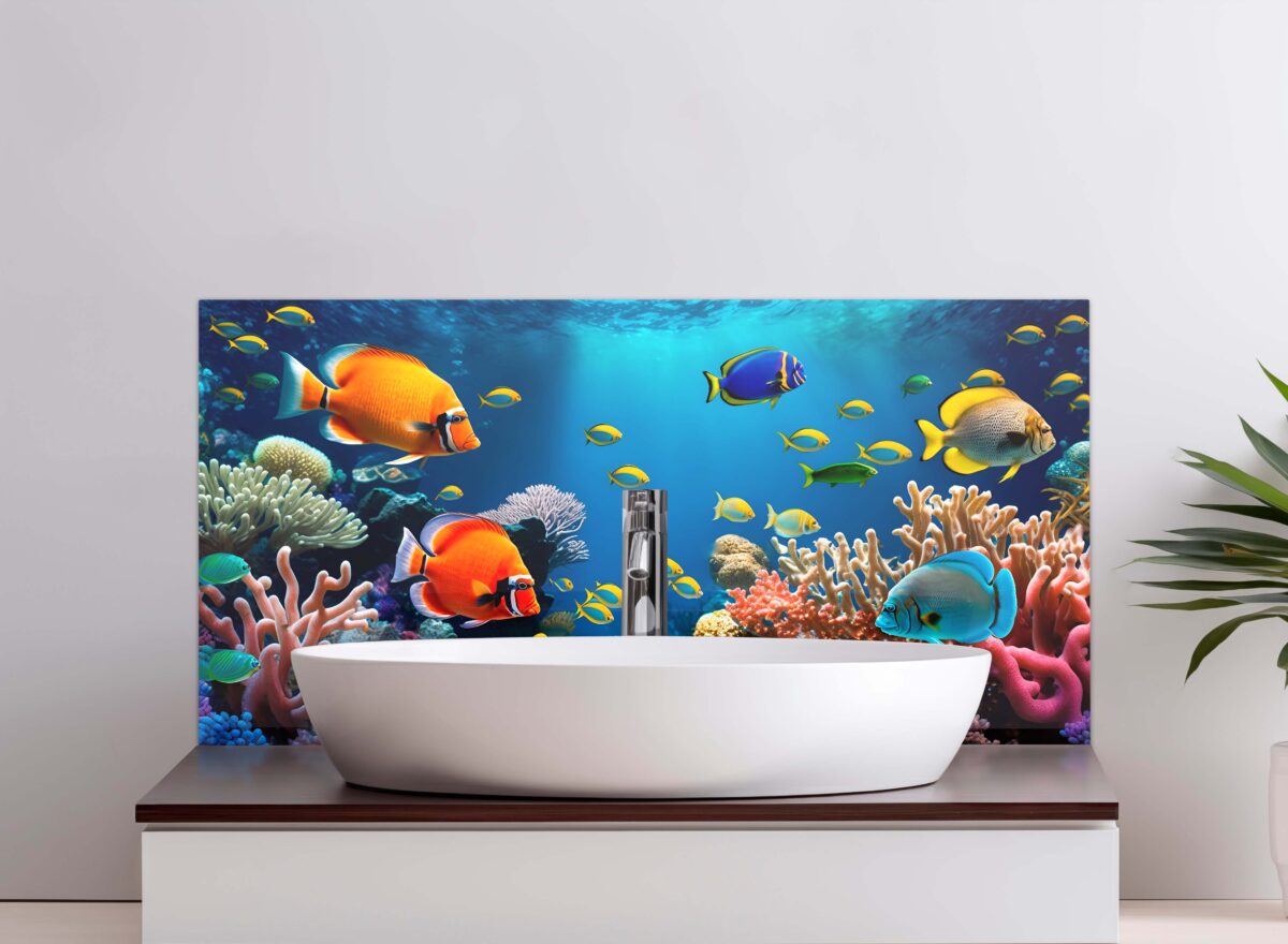 Printed Glass Basin Splashbacks - Printed Splashback