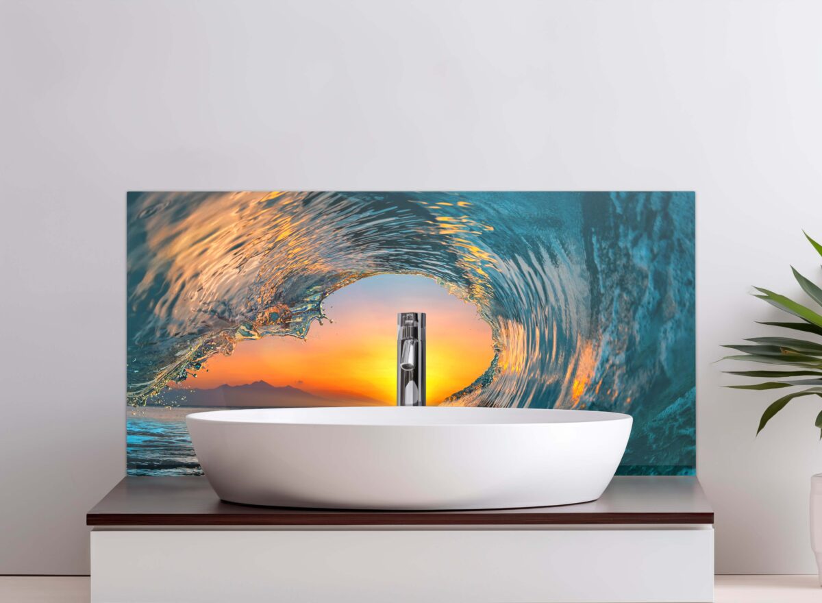 Printed Glass Basin Splashbacks - Printed Splashback