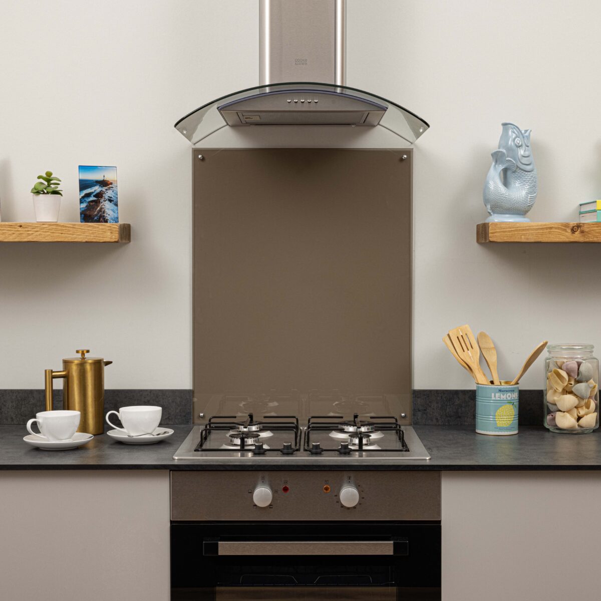 Tinted Bronze Glass Splashback - Printed Splashback