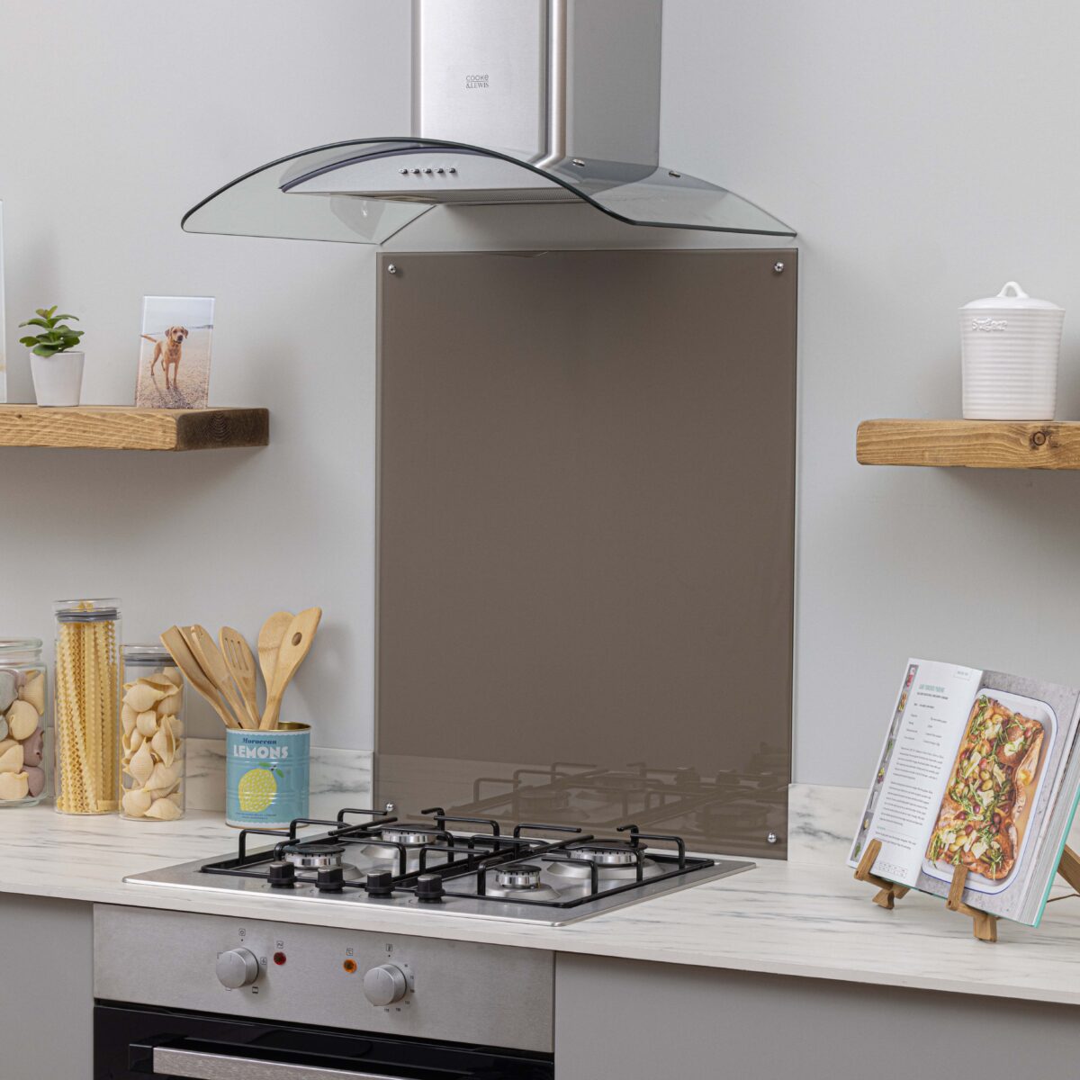 Tinted Bronze Glass Splashback - Printed Splashback